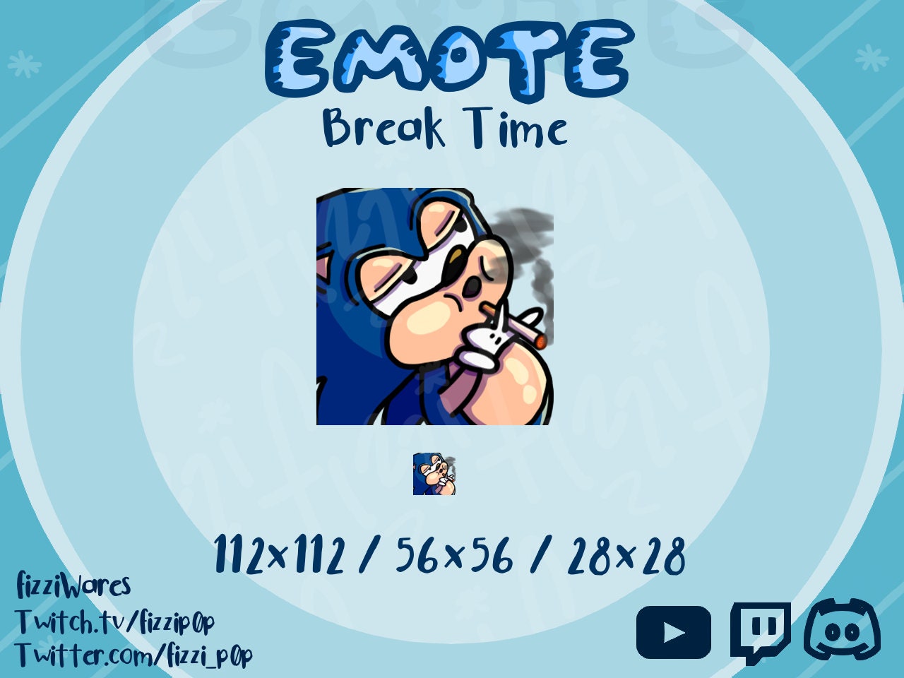 Break Time | Emote for Twitch & Discord | Sonic the Hedgehog - Etsy