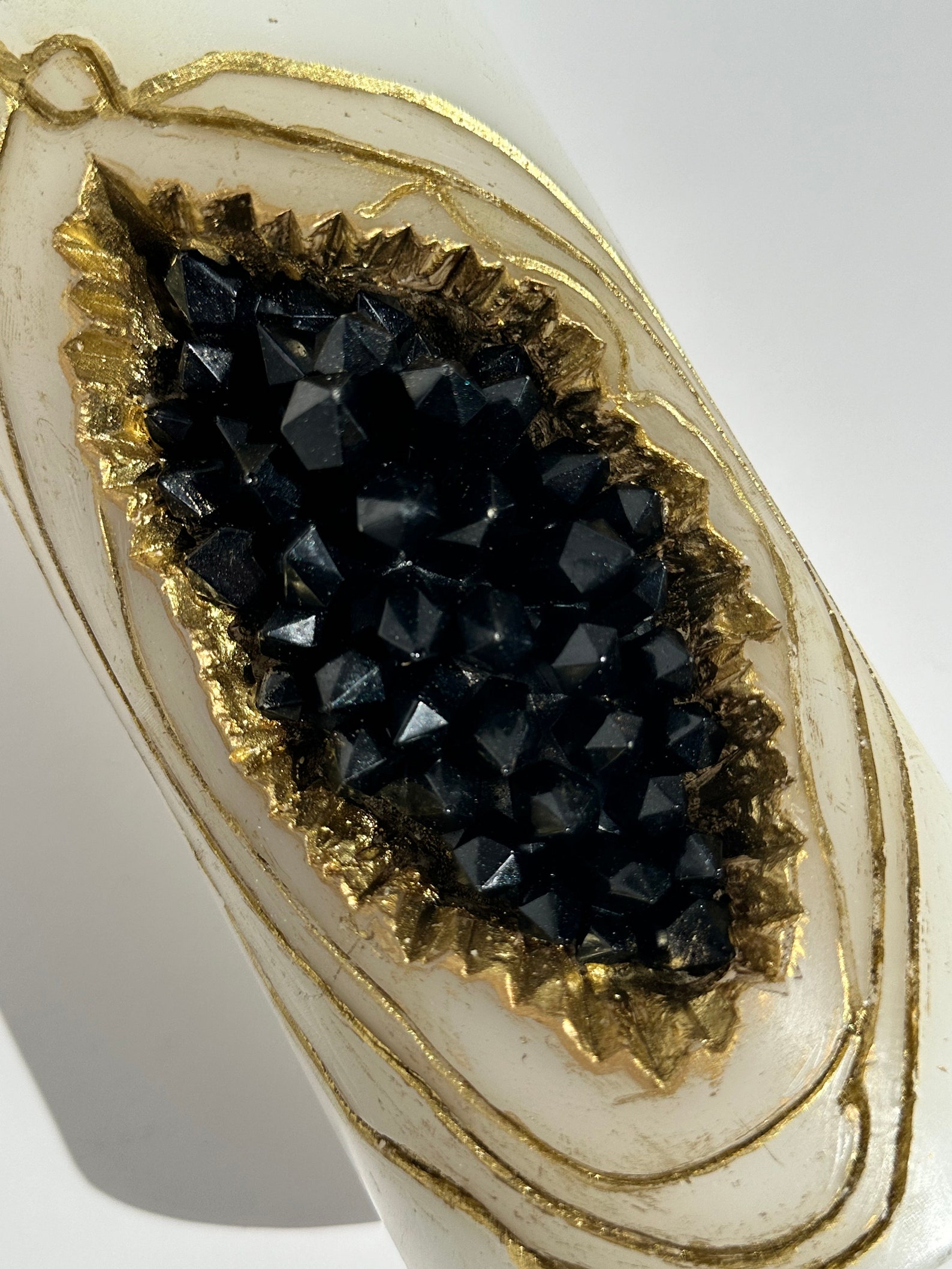 Large Luxury Geode Crystal Pillar Candle - Etsy