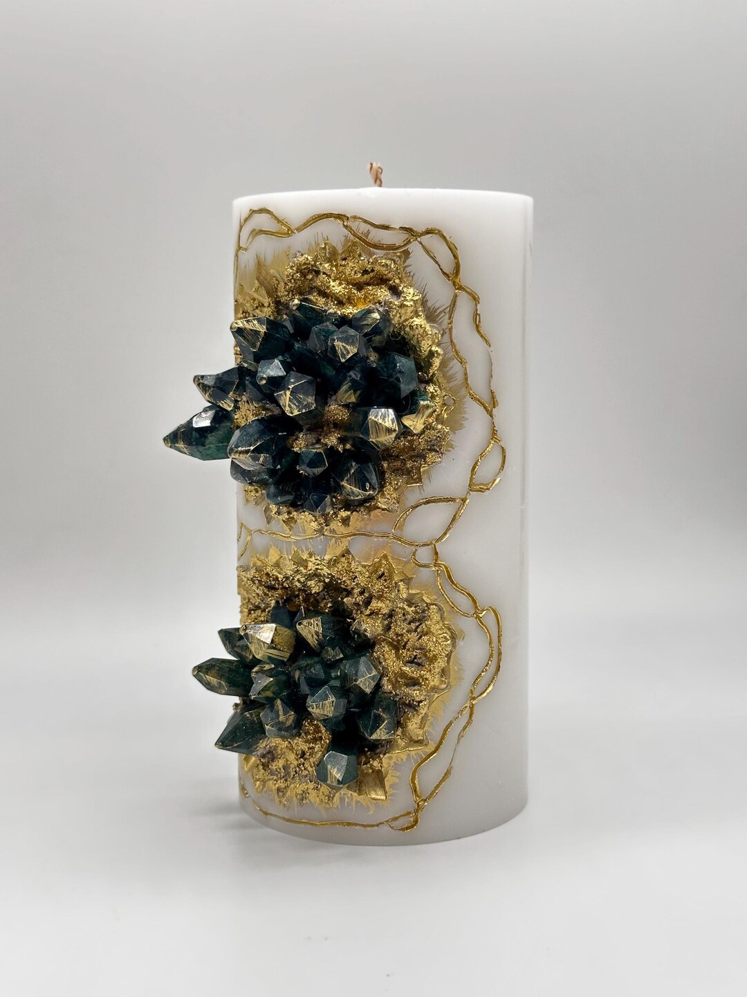 Geode Crystal Candle,unique Soy Pillar Candle Handmade for Home Decor ...