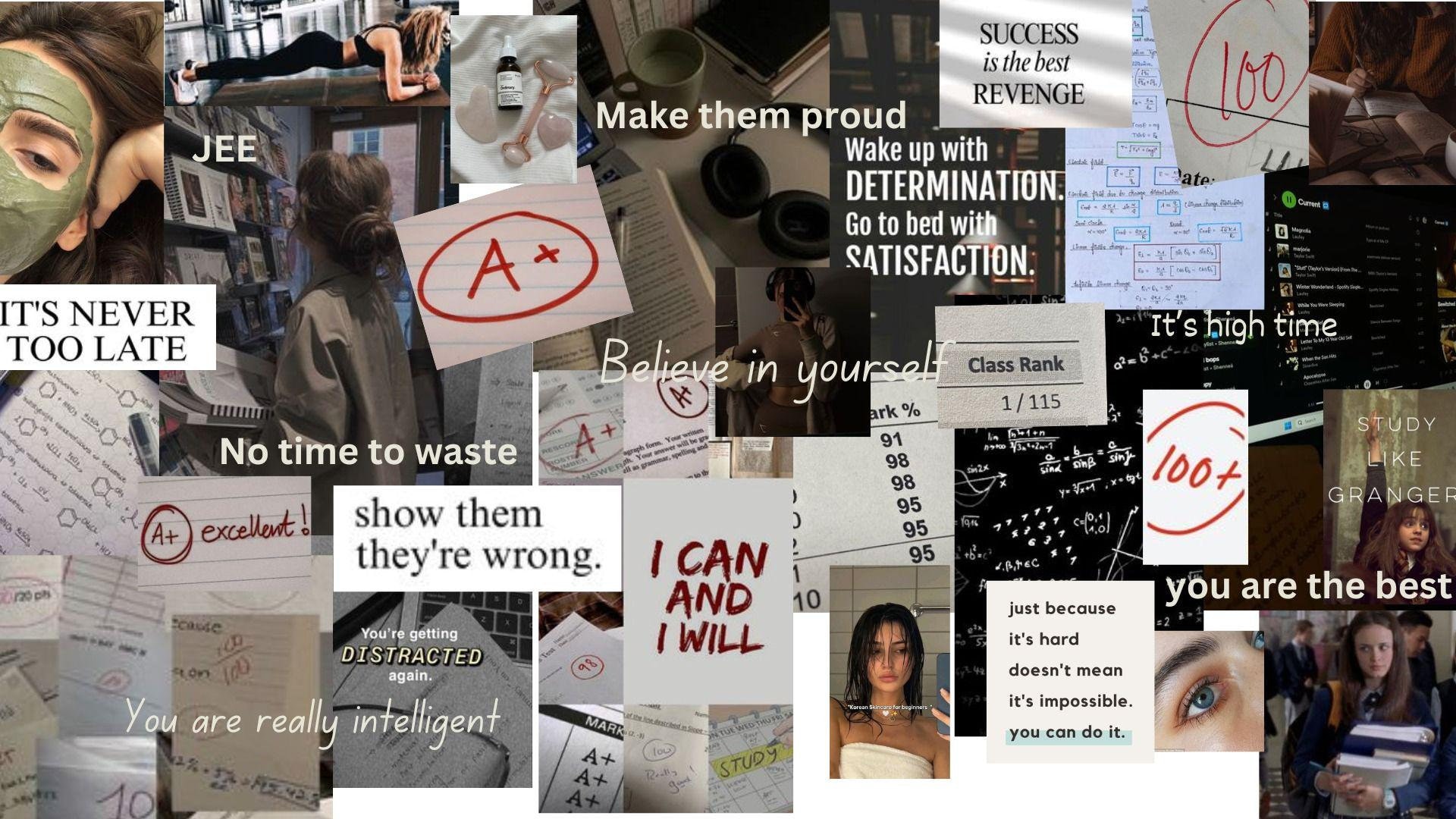 Aesthetic Study Teen Motivational Desktop Wallpaper - Etsy