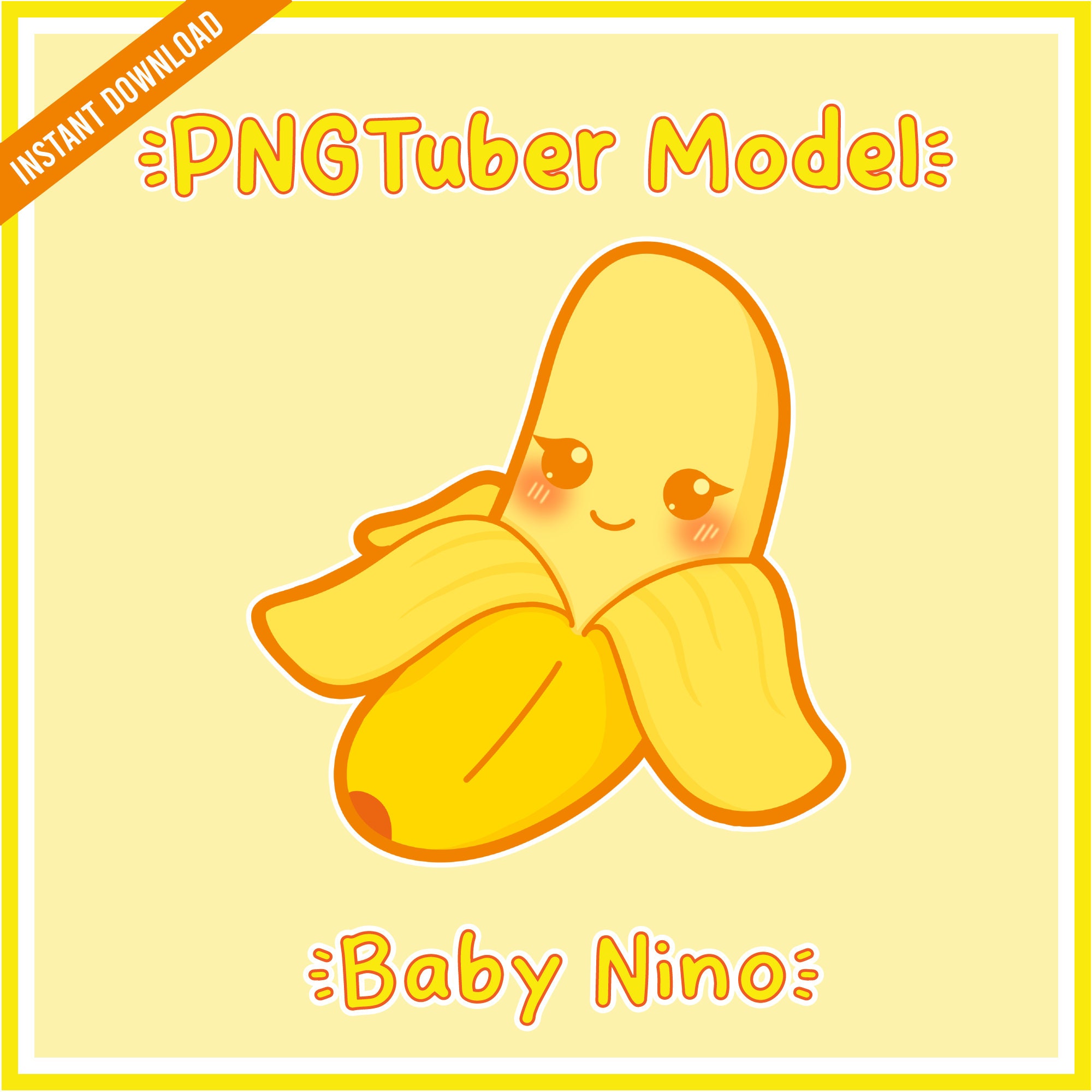 Baby Nino! | Banana Themed Pngtuber Model - Etsy