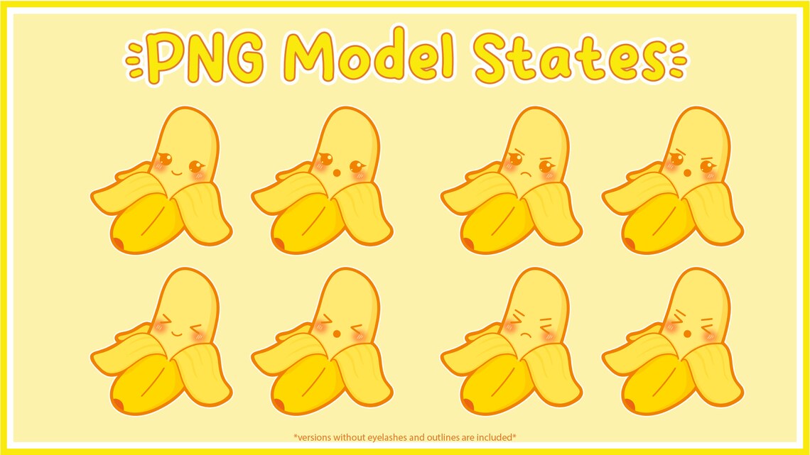Baby Nino! | Banana Themed Pngtuber Model - Etsy