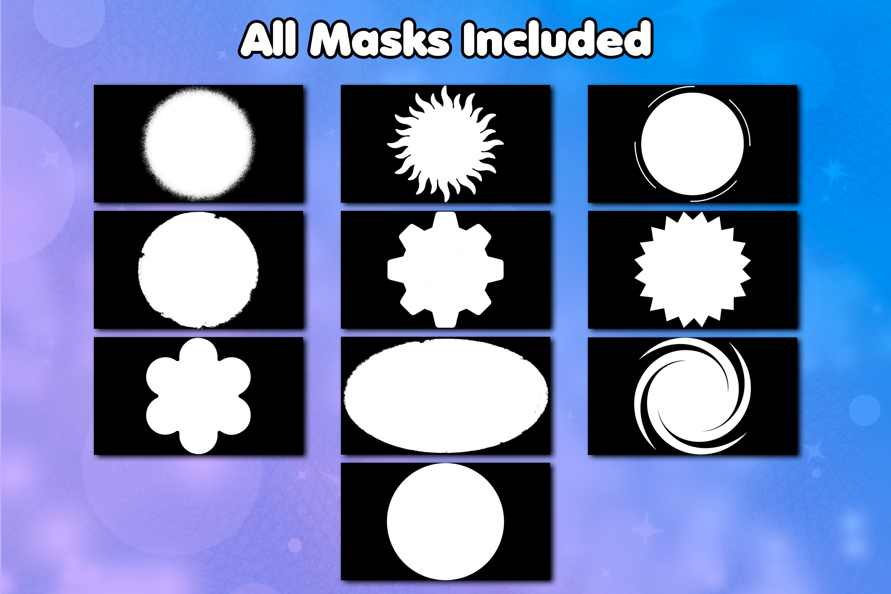 Rounded Shapes Webcam Masks for Streamers 10 Pack - Etsy