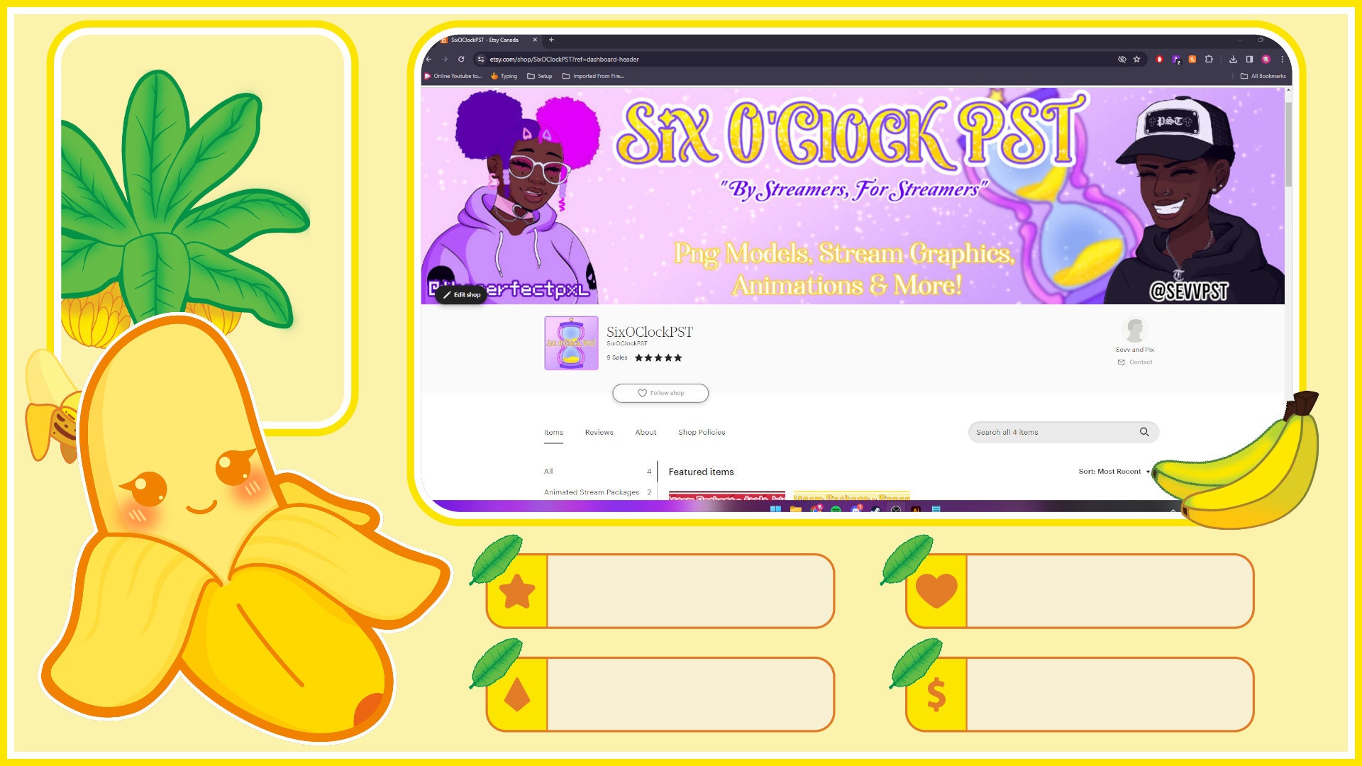 Baby Nino! | Banana Themed Pngtuber Model - Etsy