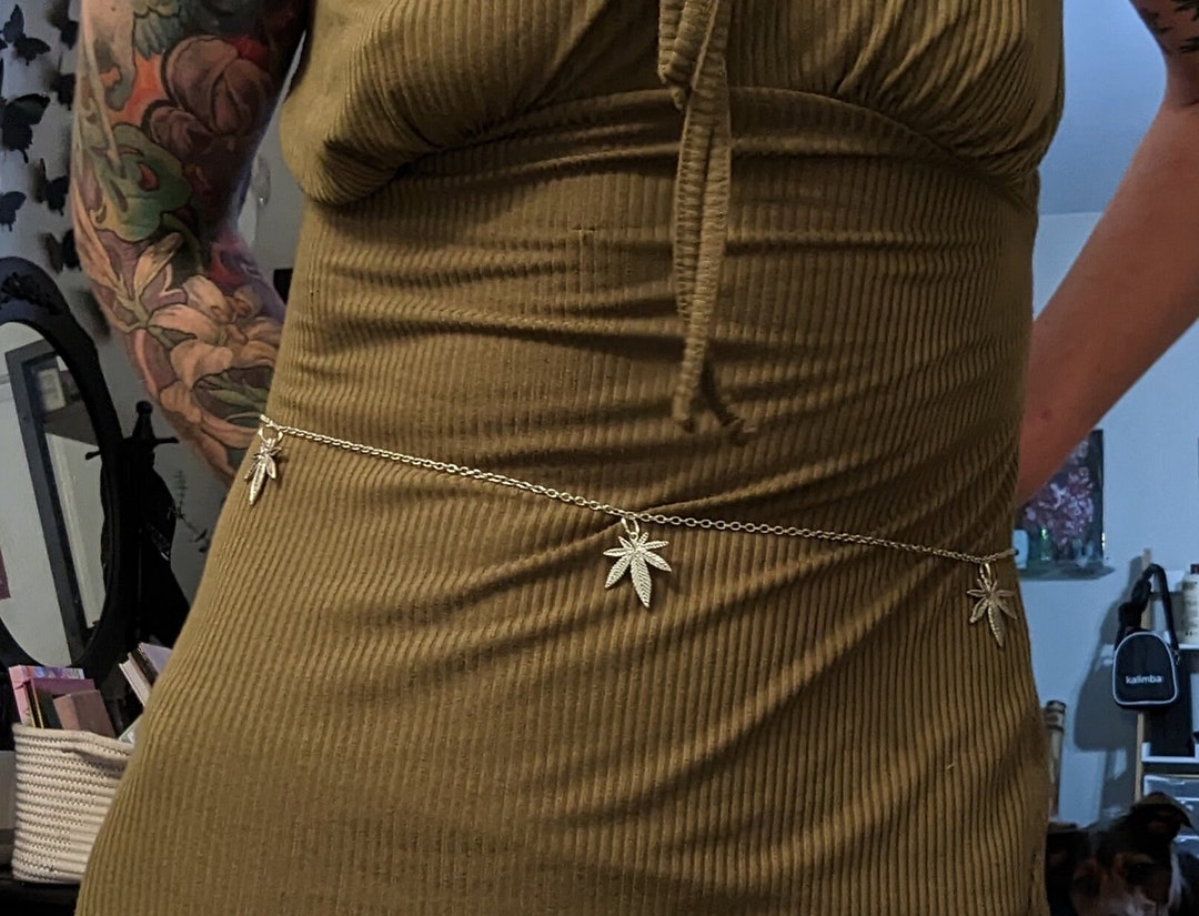 Cannabis Leaf Waist Chain - Etsy
