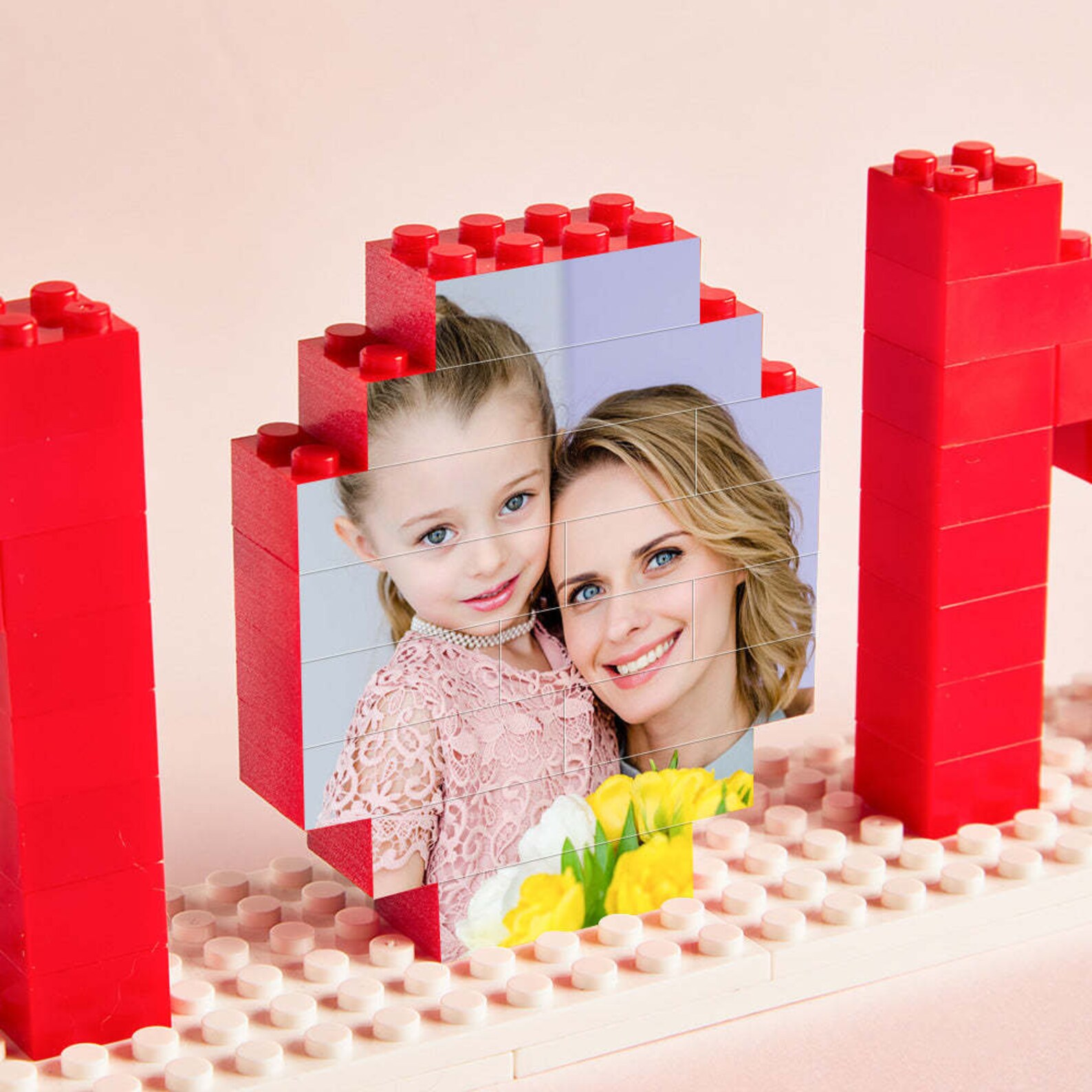 Custom Building Brick Photo Block Personalised MOM Brick Puzzles Mother ...