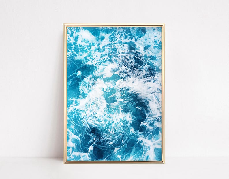 Ocean Waves, Sea Art, Ocean Water Print, Abstract Printable Art, Ocean ...