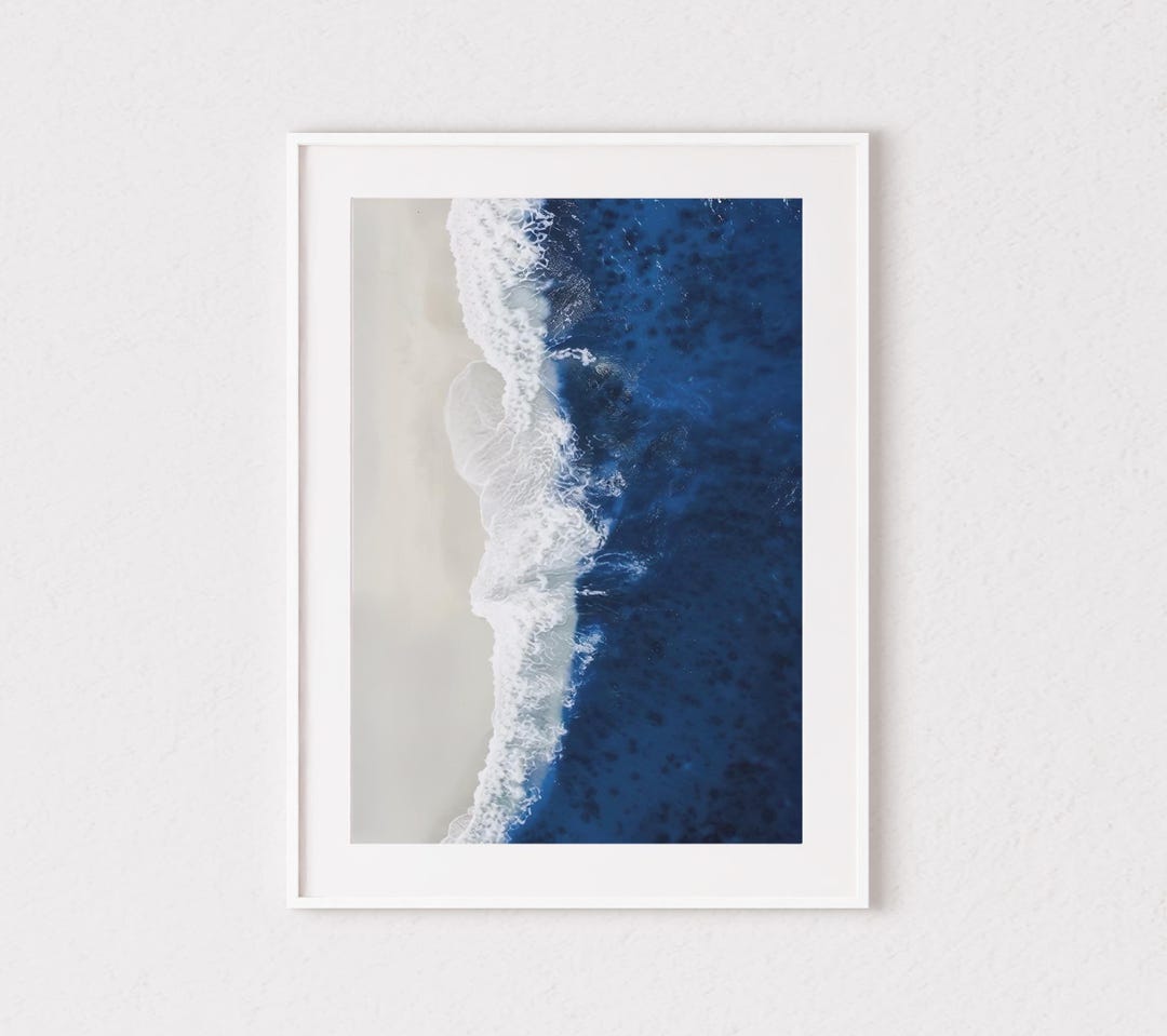 Beach Print Download, Aerial Ocean Print, Modern Coastal Printable ...