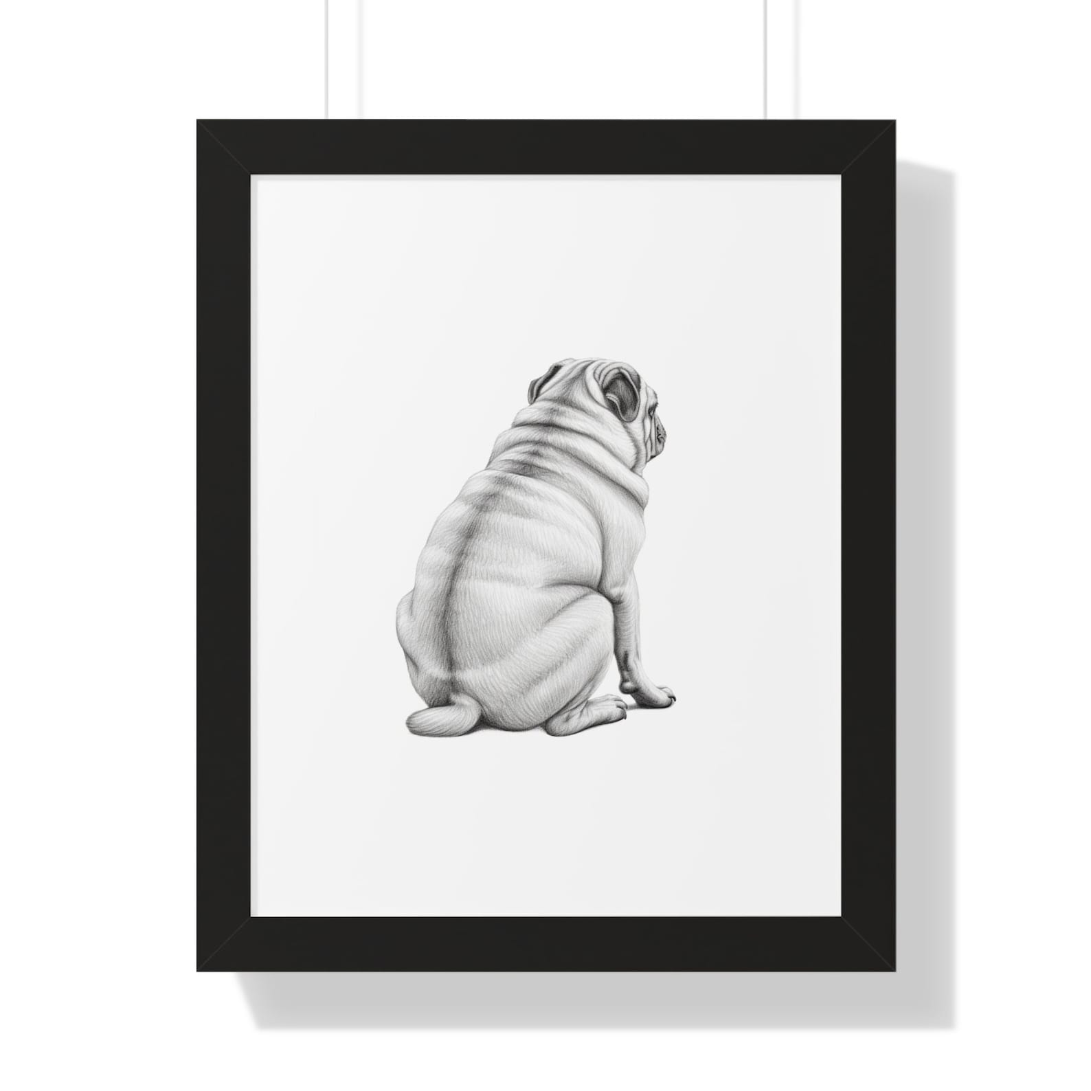 Pug Bathroom Art | Pug Butt | Dog Art | Gifts for Pug Owner | Gifts for ...