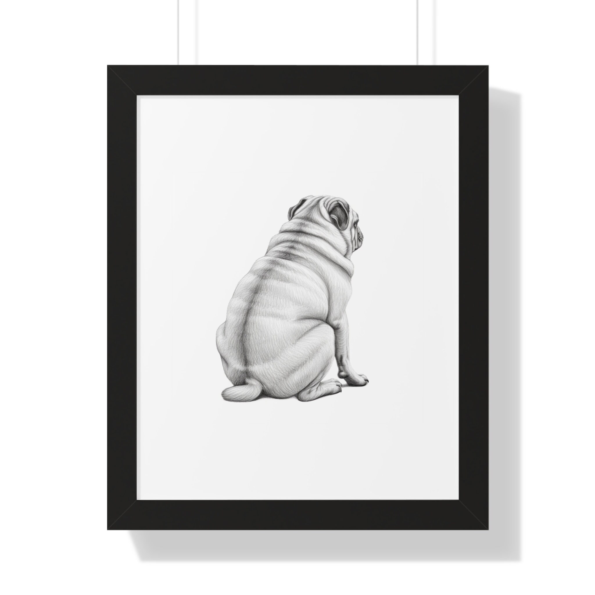 Pug Bathroom Art | Pug Butt | Dog Art | Gifts for Pug Owner | Gifts for ...