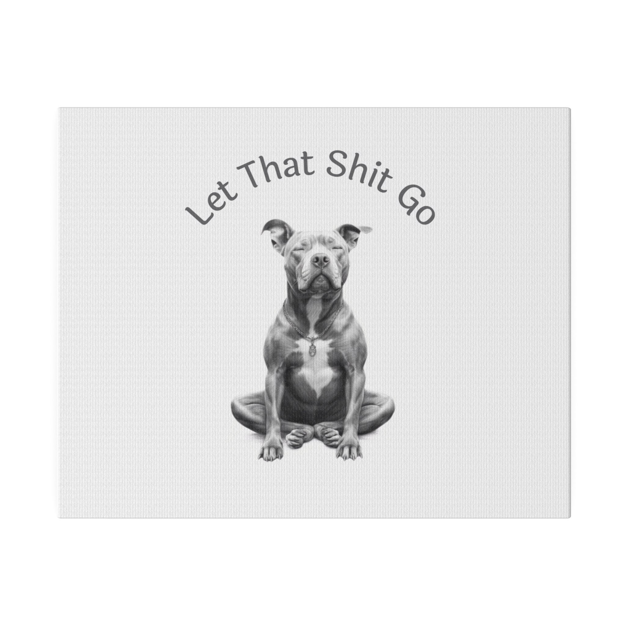 Pit Bull Meditation Art | Pitbull Yoga Pose | Pitbull Bathroom Art ...