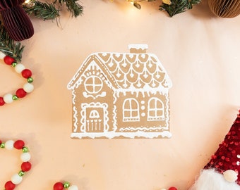 Gingerbread House Card - Etsy