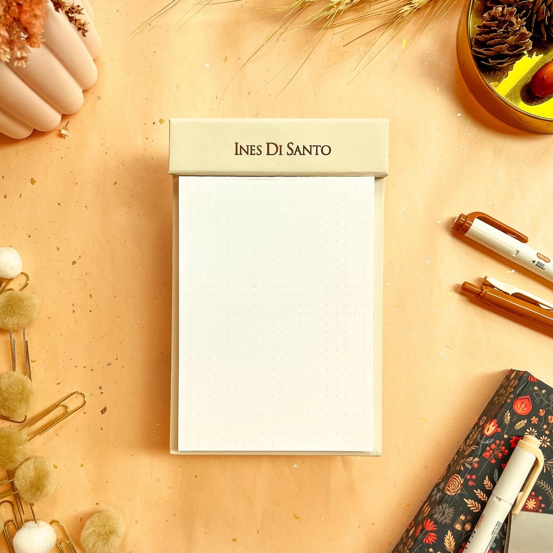 Personalized Cream Luxe Desk Notepad - It Can Customized - Etsy