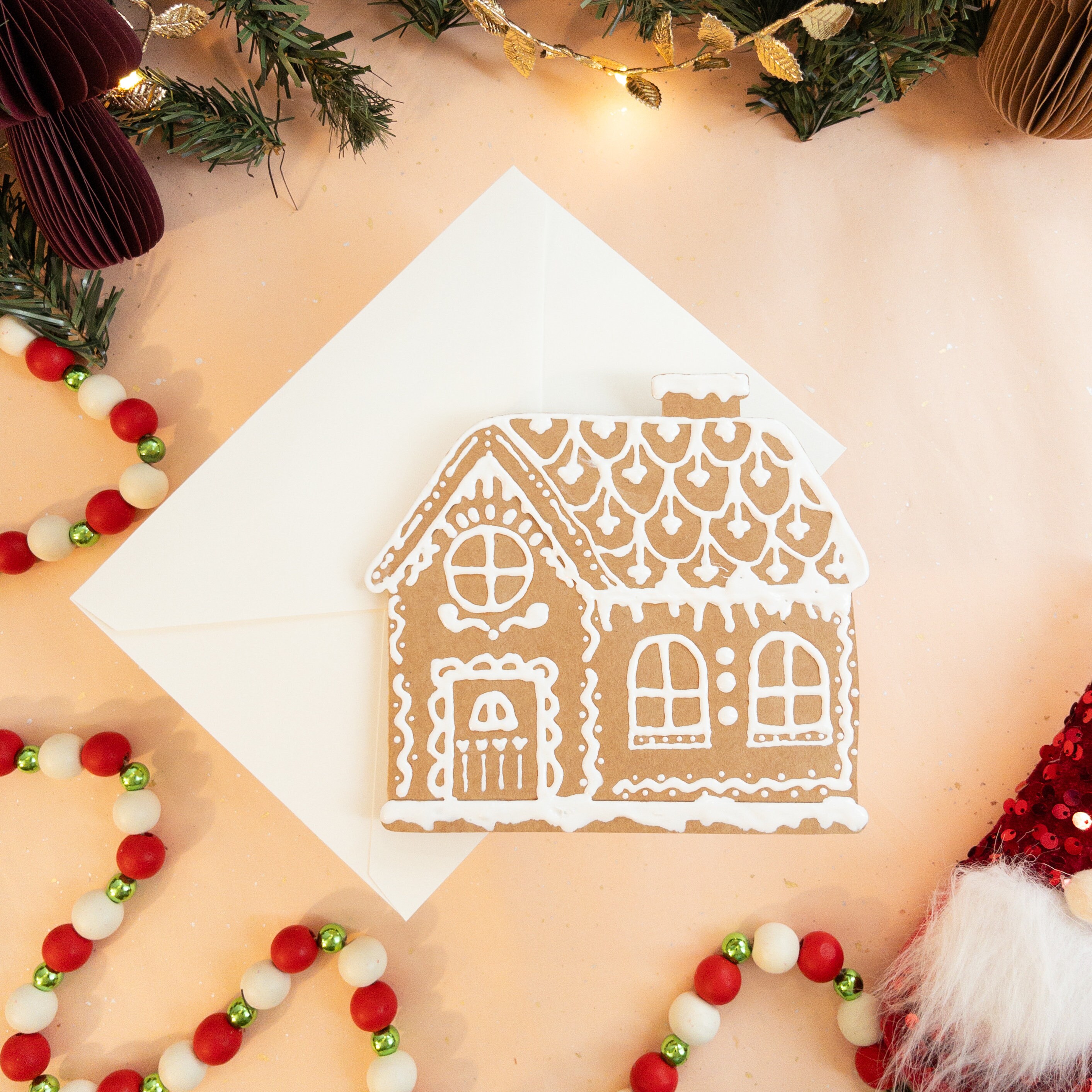 Gingerbread House Holiday Card - Bungalow - Etsy