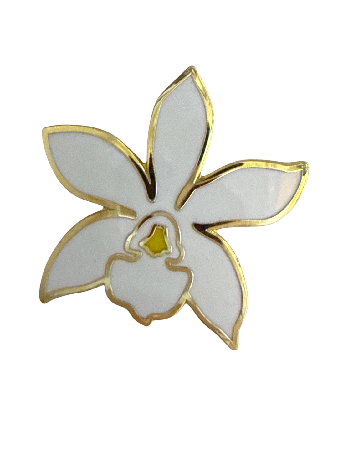 Orchid Lapel Pin-cattleya Orchid Enamel Pin: Floral Collector Item - Etsy