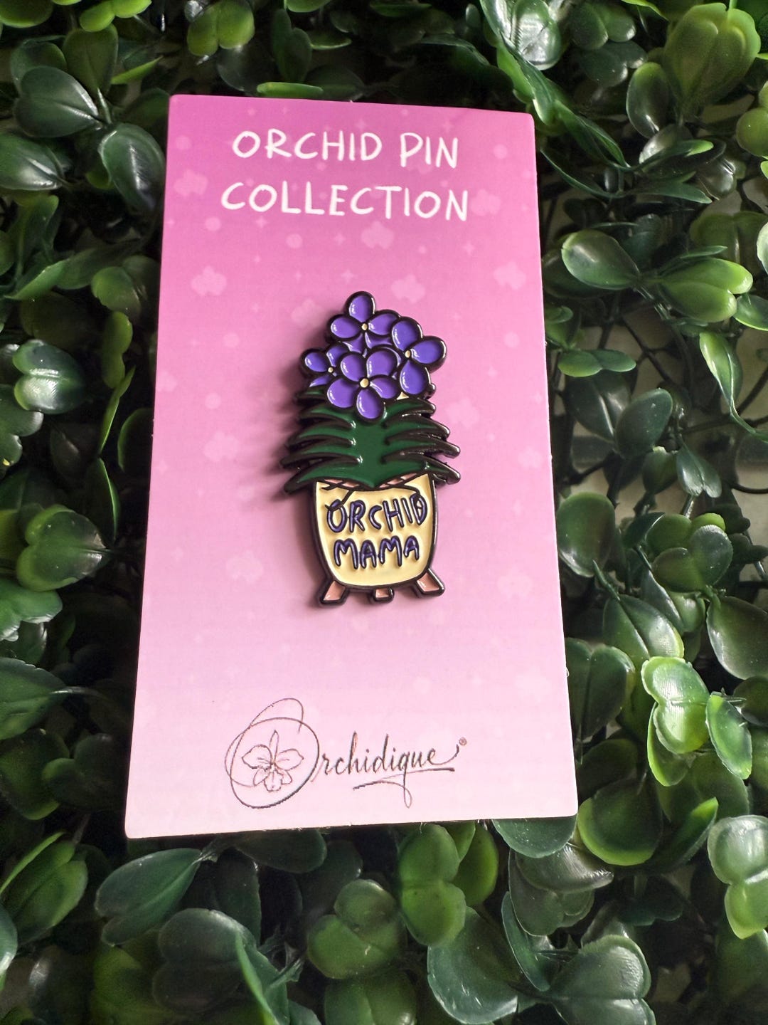 Orchid Lapel Pin-orchid Mama Enamel Pin: Floral Collector Item - Etsy