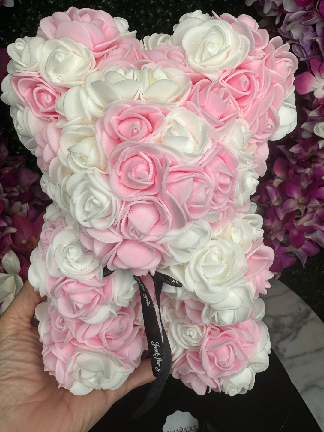 Blush Teddy Rose Bear / Gifts for Her/ Valentines Gifts/ - Etsy