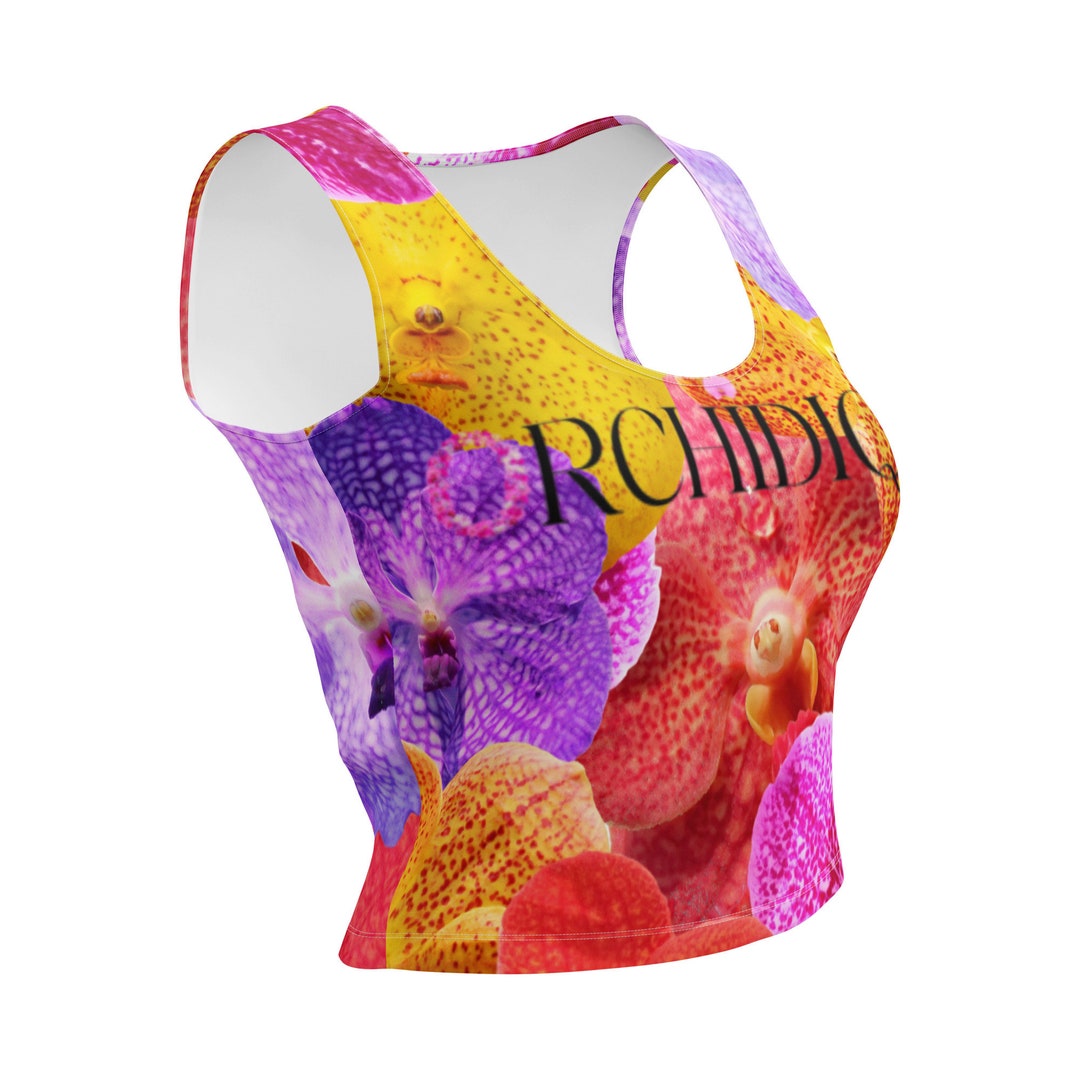 Vanda Orchid Crop Top Stretchy & Stylish Y2K Floral Fashion - Etsy