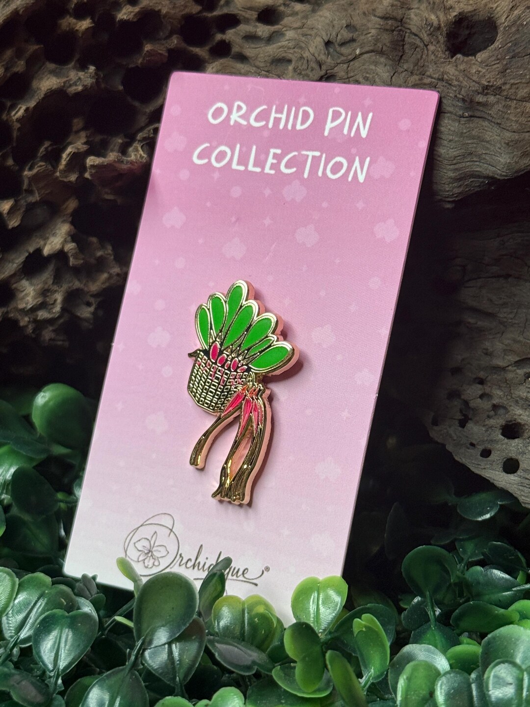 Orchid Bulbophyllum: Hard Enamel Pin Brooch Orchid Flower Enamel Pin ...