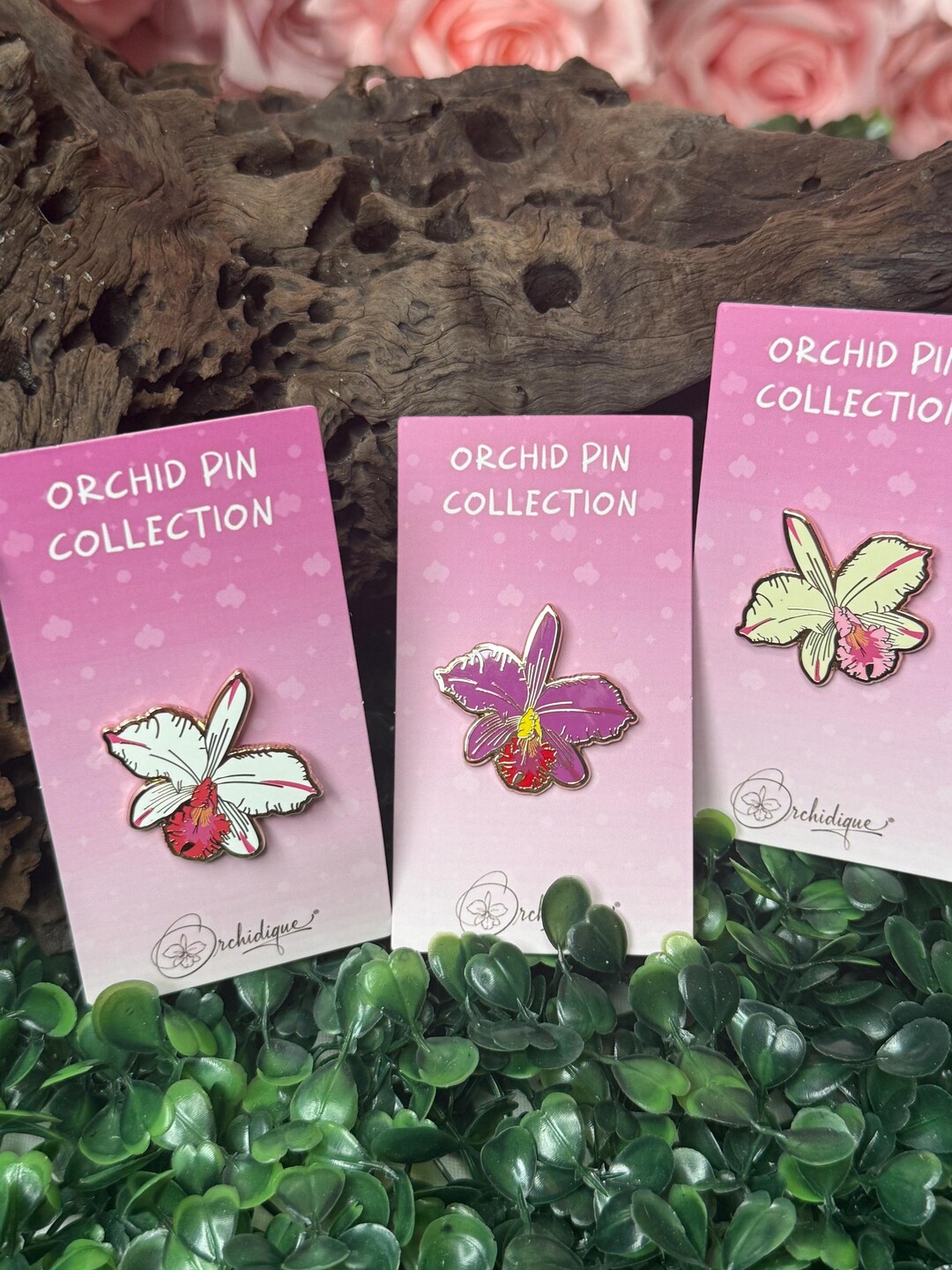 Orchid Lapel Pin- Cattleya Orchid Enamel Pin: Floral Lapel Pin - Etsy