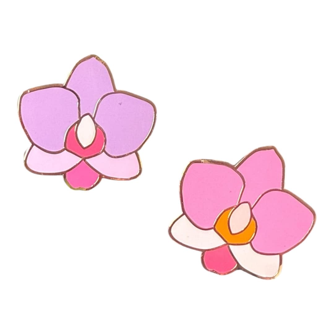 Phal Cutie Orchid Flower Enamel Pin Floral Pin Collector Item Unique ...