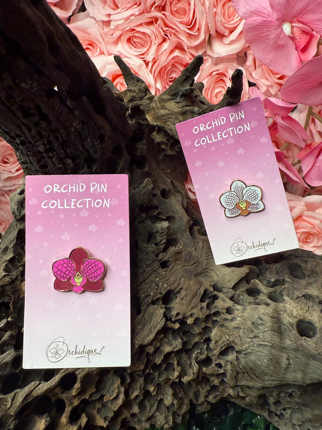 Orchid Lapel Pin-phalaenopsis Orchid Enamel Pin: Handcrafted Flower ...