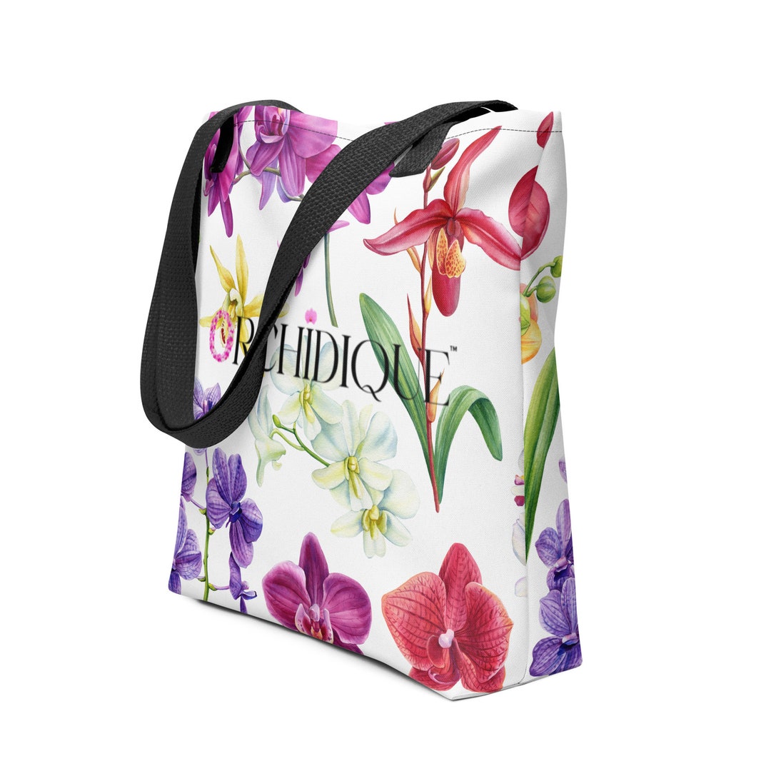 Bloomin' Orchids Shopping Tote Bag Floral Canvas Tote Orchidique ...