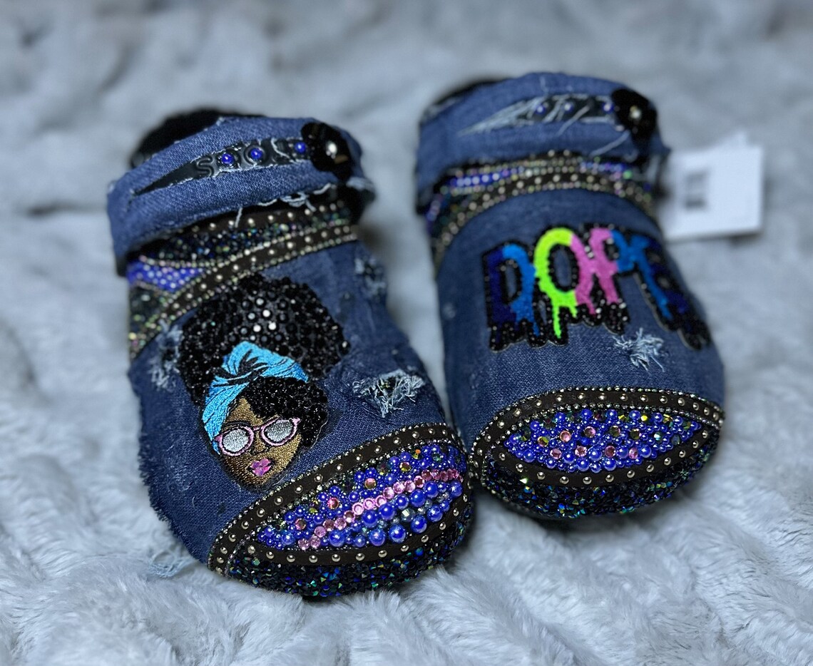 Dope BLK Girl Custom Crocs - Etsy