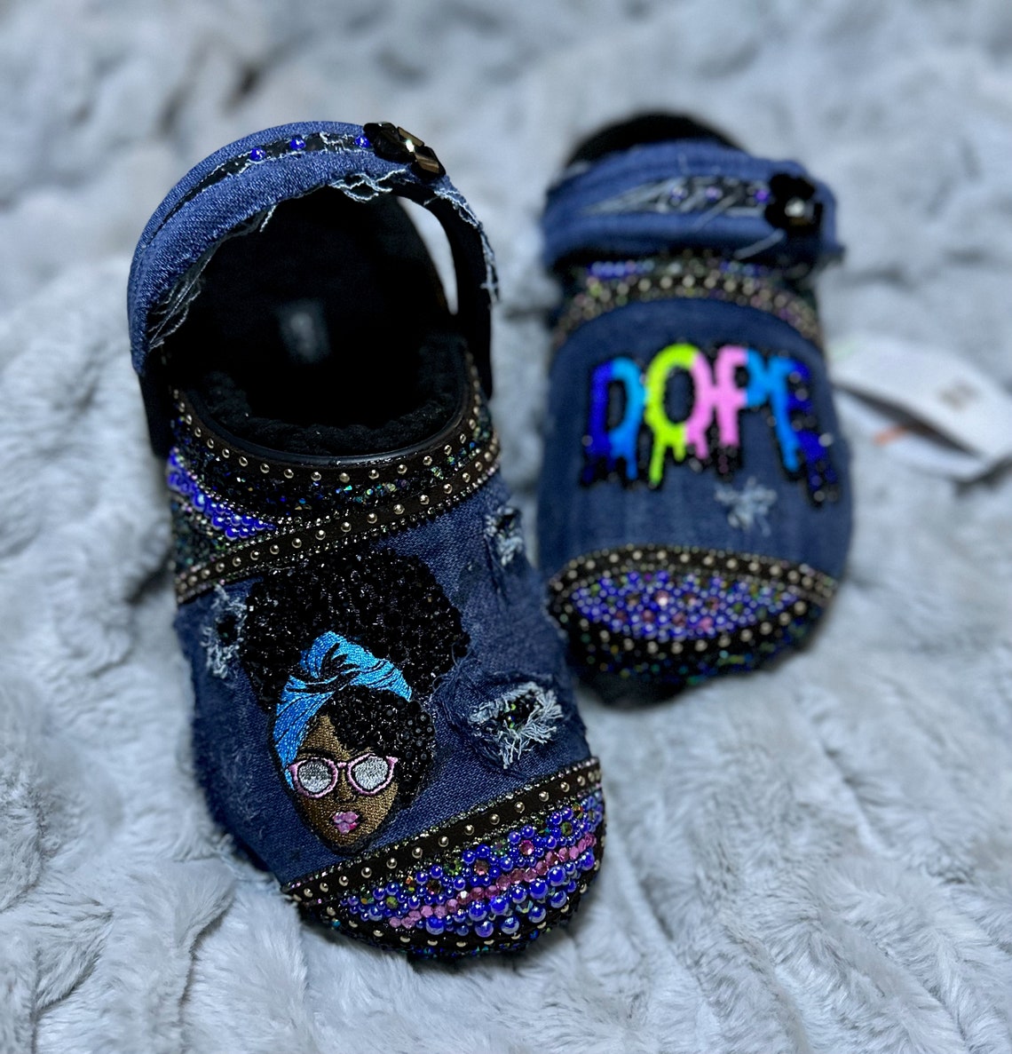Dope BLK Girl Custom Crocs - Etsy