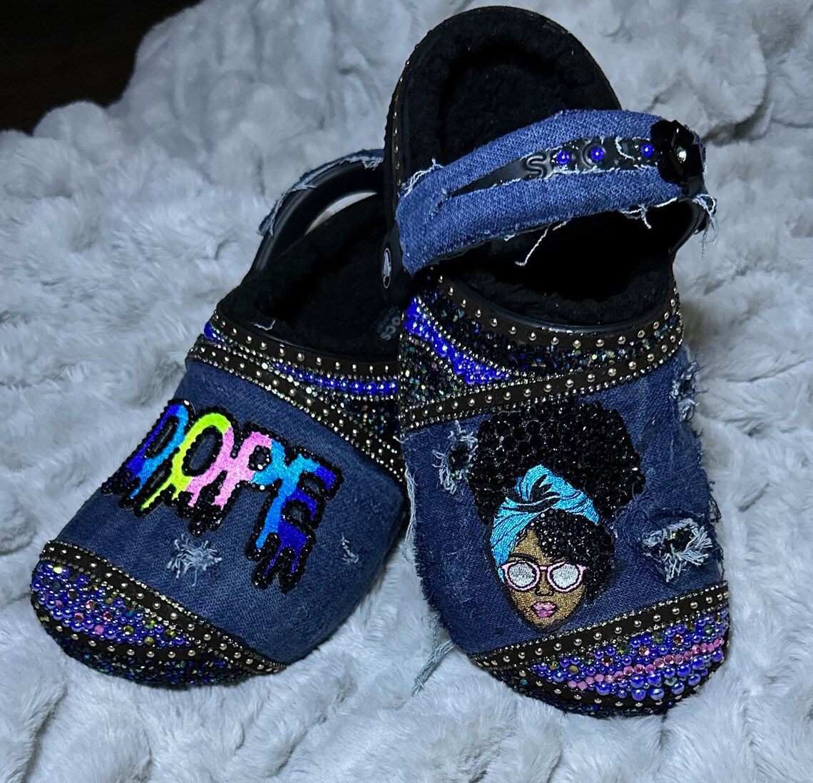 Dope BLK Girl Custom Crocs - Etsy
