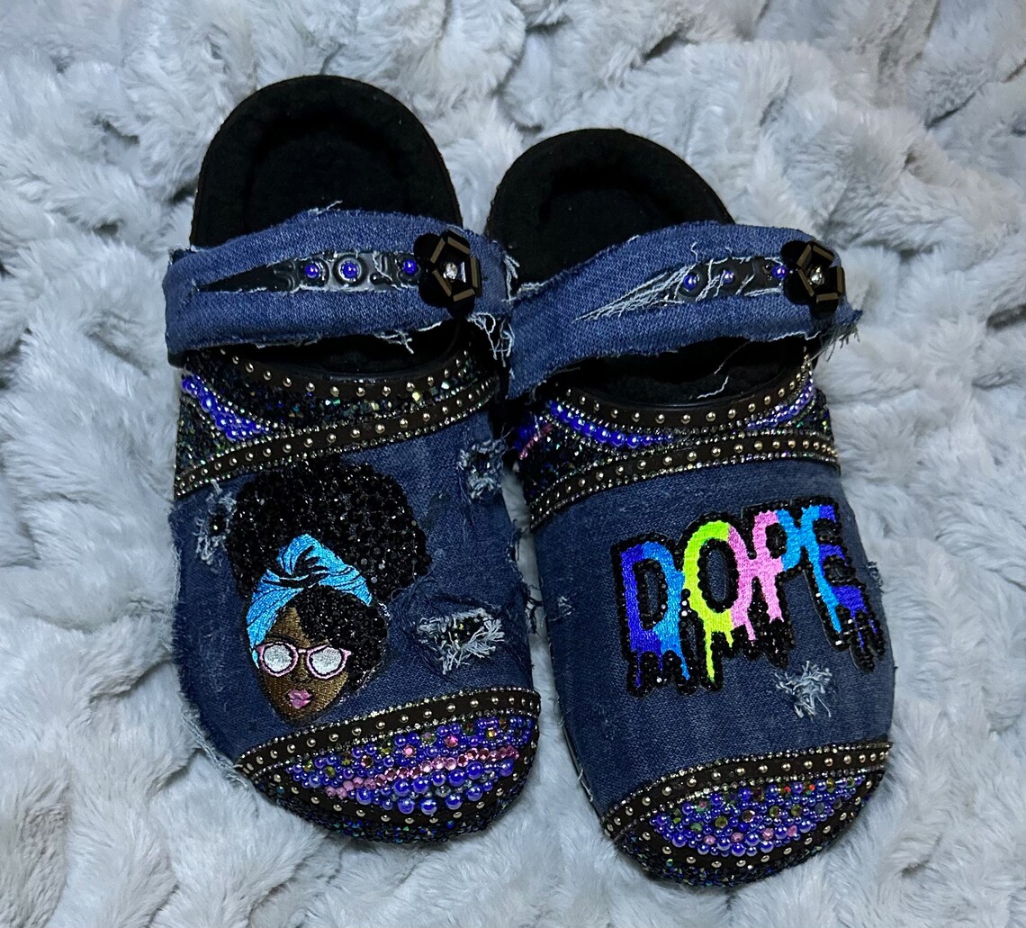 Dope BLK Girl Custom Crocs - Etsy