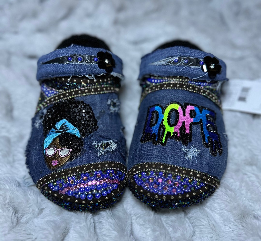 Dope BLK Girl Custom Crocs - Etsy