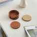 Terracotta Terrazzo Coasters Set for Dining Table, Colored Coasters ...