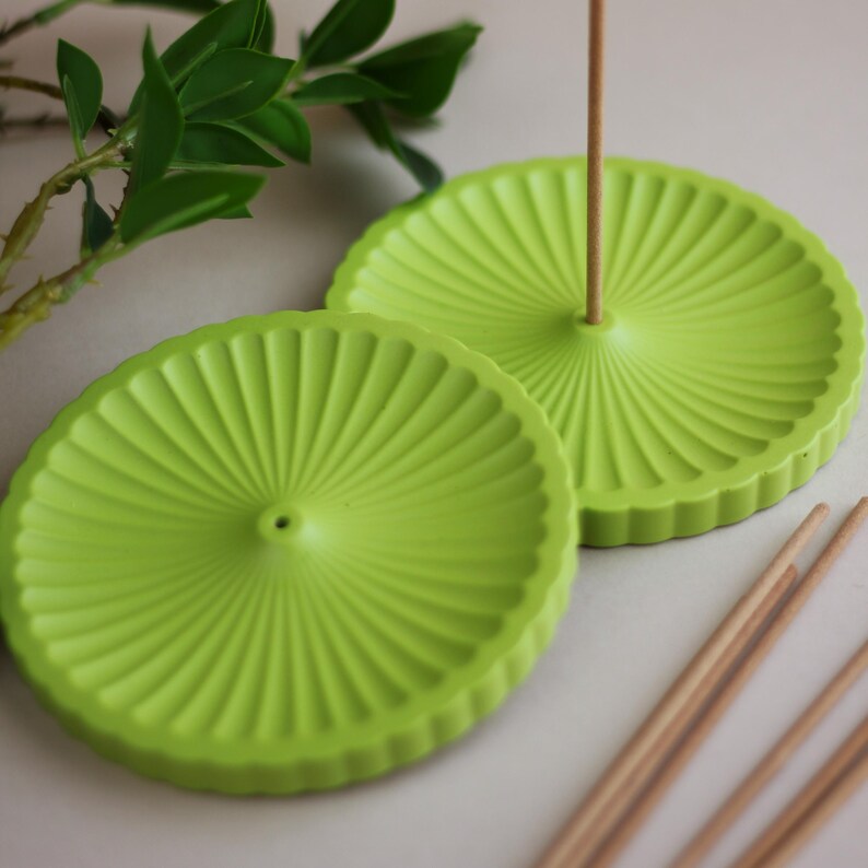 Handmade Green Terrazzo Incense Holder: Minimalist Aromatherapy Decor ...