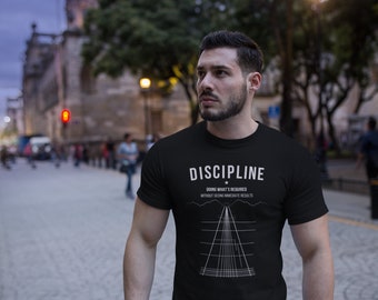 Discipline Motivational White Loose Fit Business Casual Tshirt Daily ...