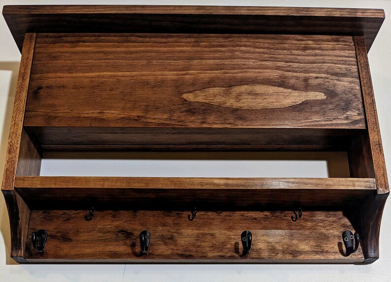 Small Locking Gun Cabinet Coat Rack Key Rack Concealment Shelf Tactical ...