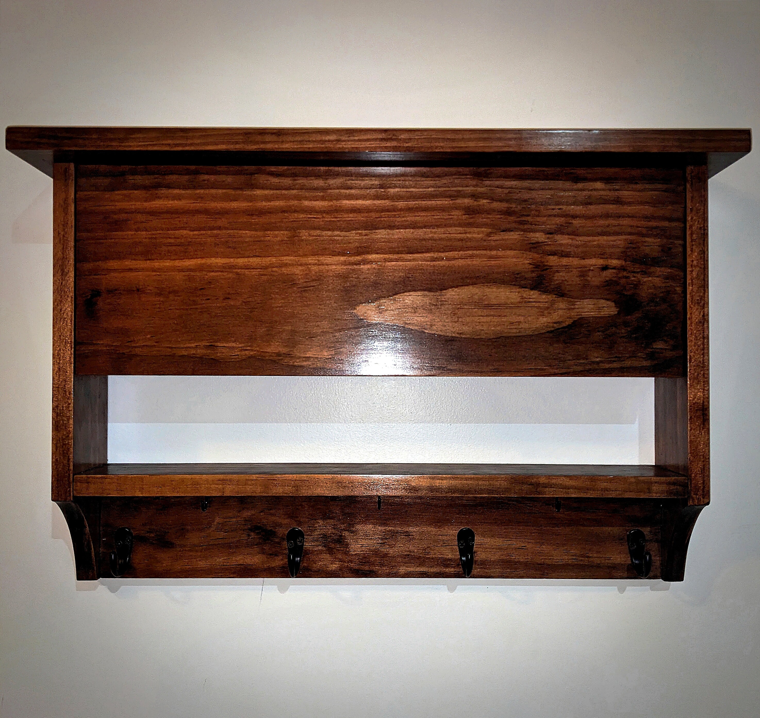 Small Locking Gun Cabinet Coat Rack Key Rack Concealment Shelf Tactical ...