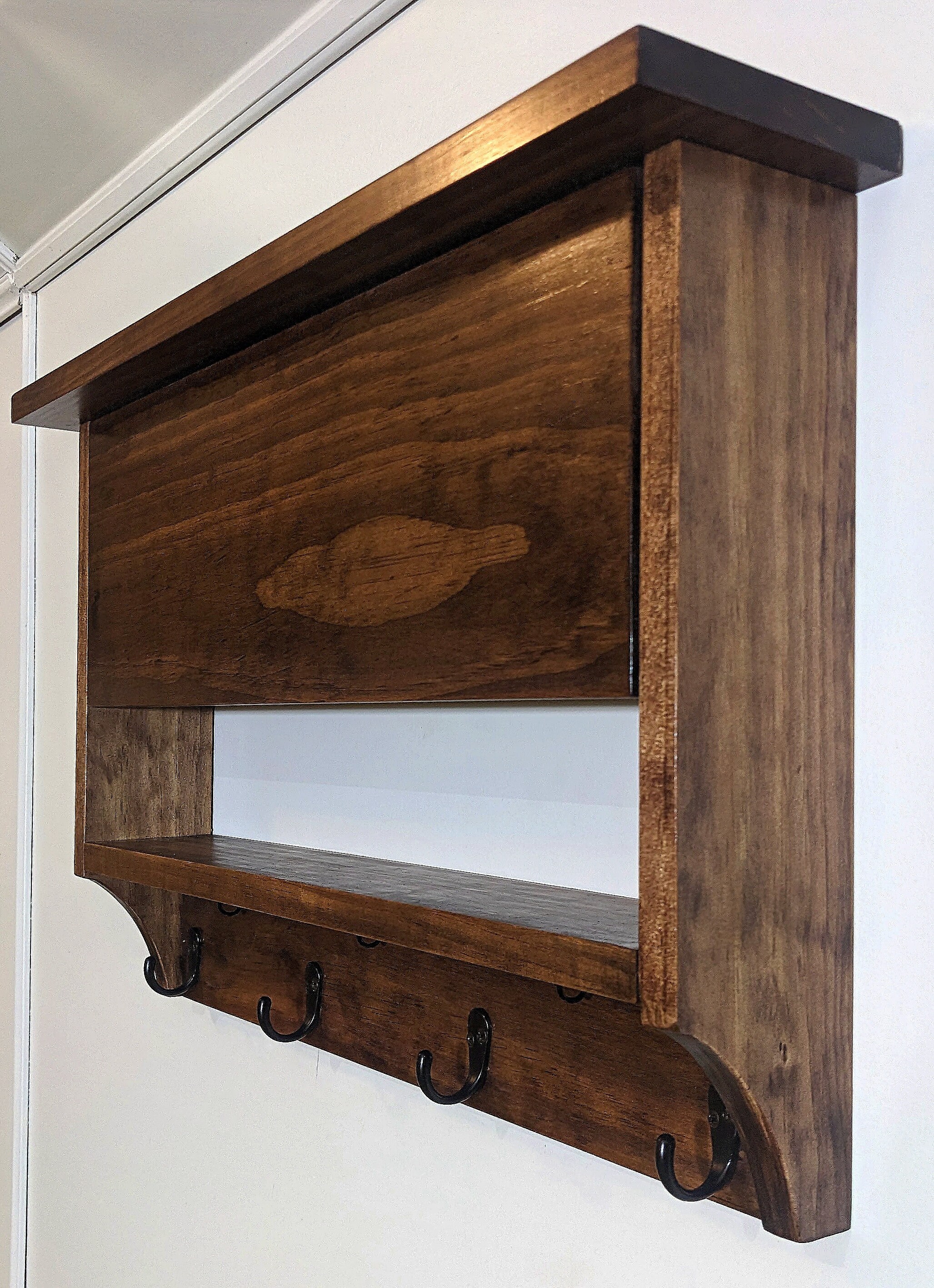 Small Locking Gun Cabinet Coat Rack Key Rack Concealment Shelf Tactical ...