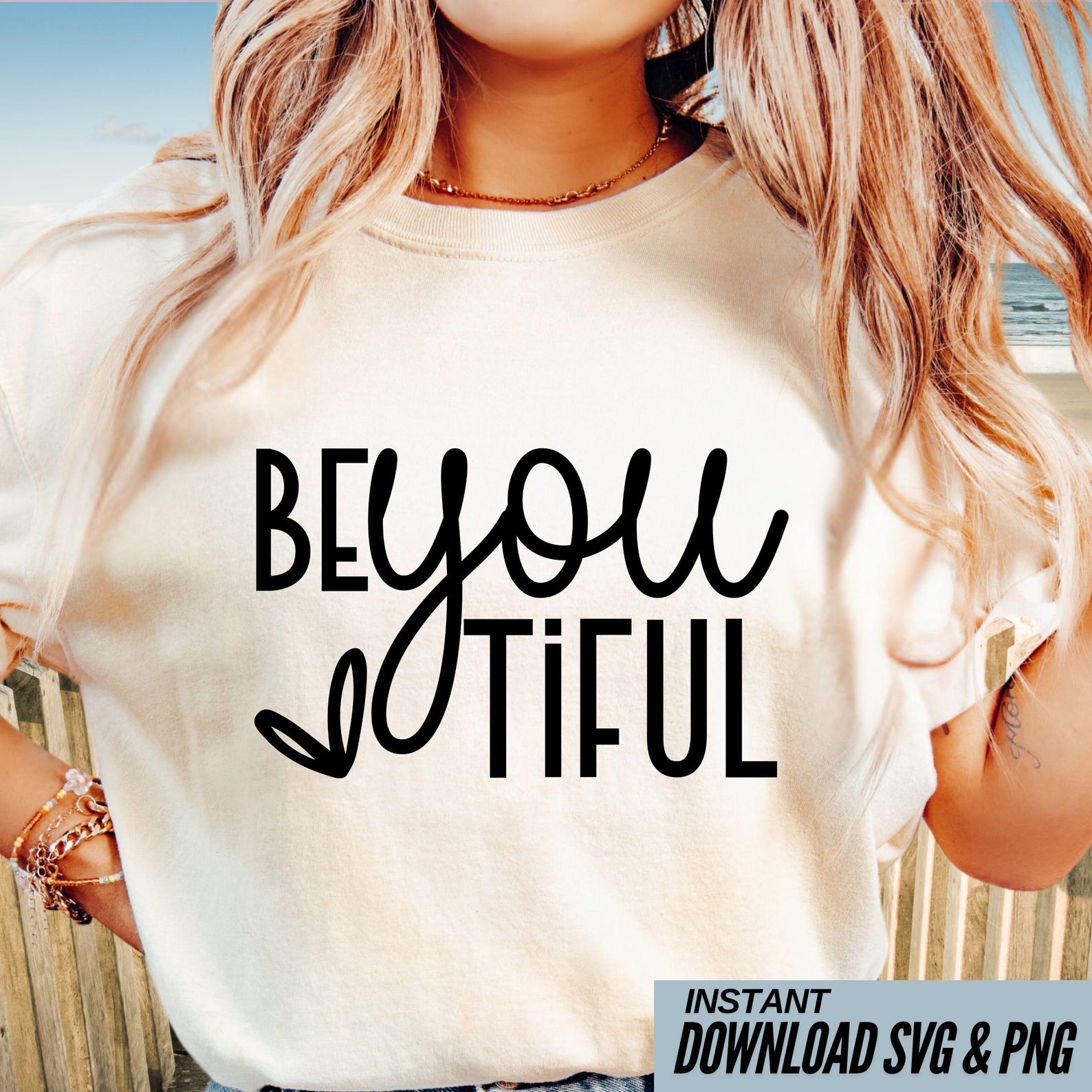 Inspirational Quote Beyoutiful Svg Design Empowerment Strong Woman Daily Positive Affirmation ...