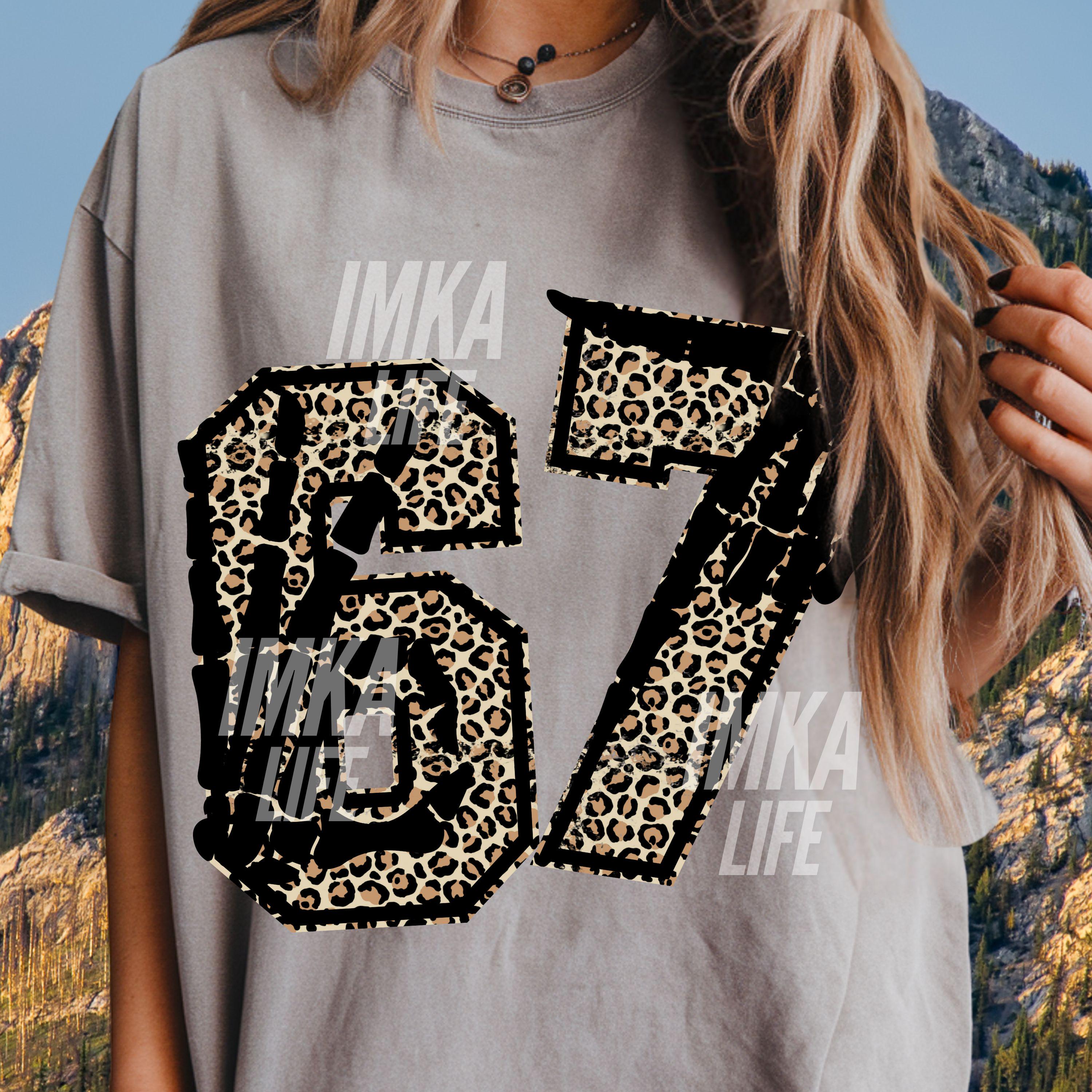 Funny Six Seven 6 7 Leopard PNG Viral Tik Tok Meme Digital Design ...