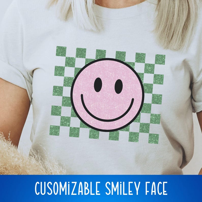 Smiley Face Checker Canva Frame Trending Drag and Drop Editable Add ...
