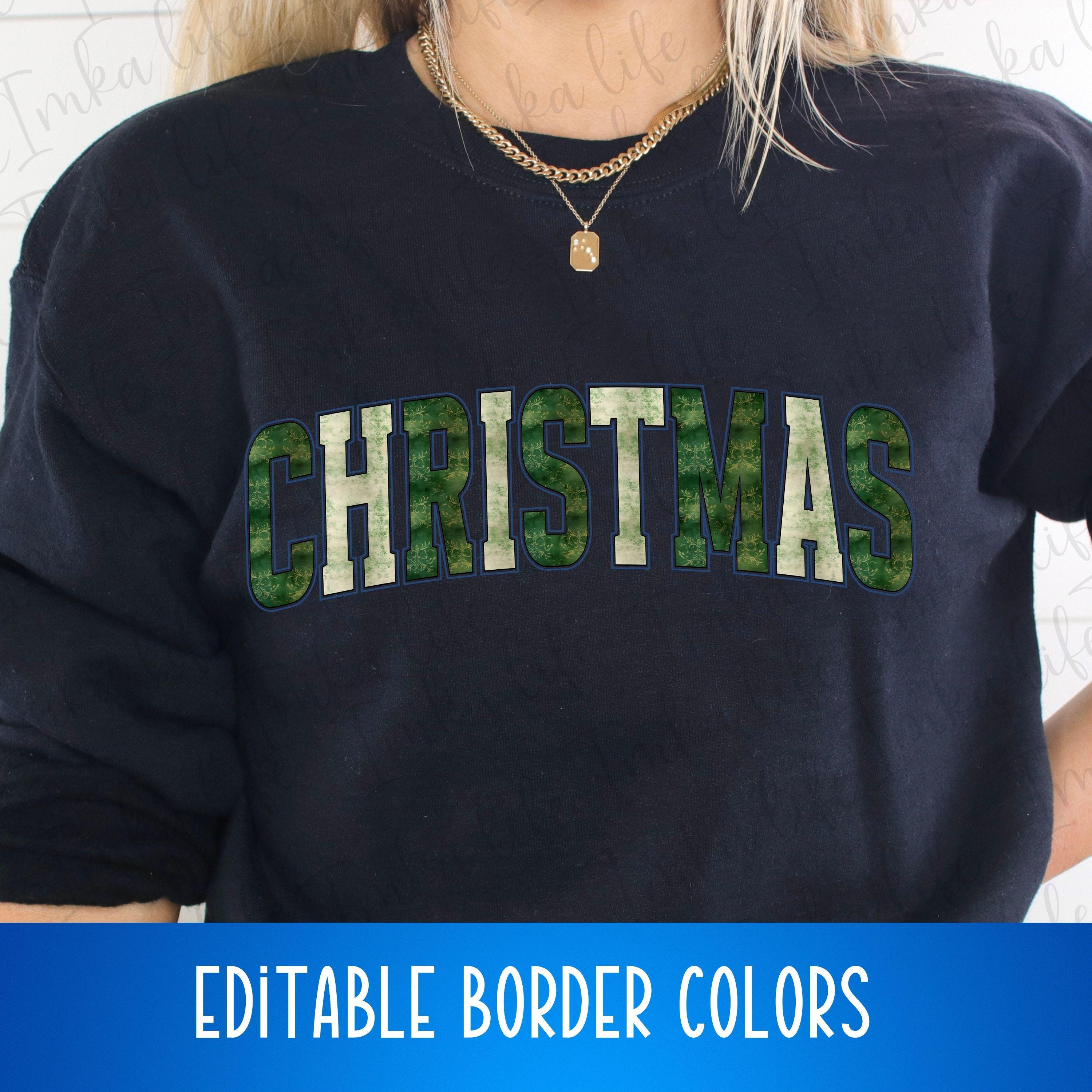 Christmas Varsity Arched Canva Frame Template Drag and Drop Varsity ...