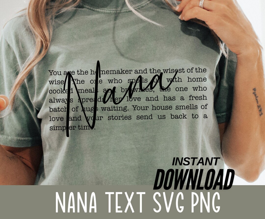 Best Nana Appreciation Text Words Definition Svg Png Best Grandma Quote ...