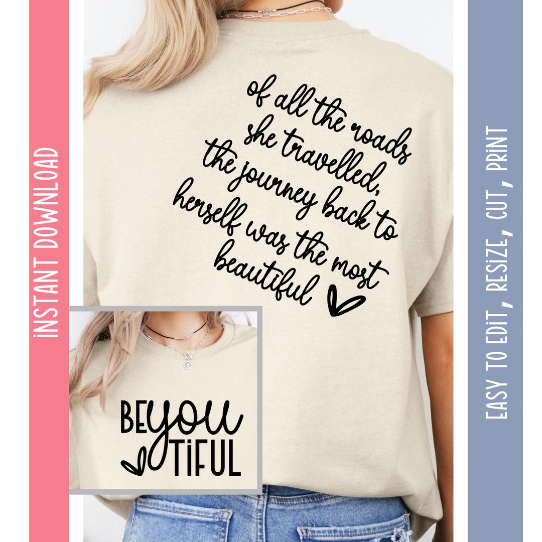 Inspirational Quote Beyoutiful Svg Design Empowerment Strong Woman ...