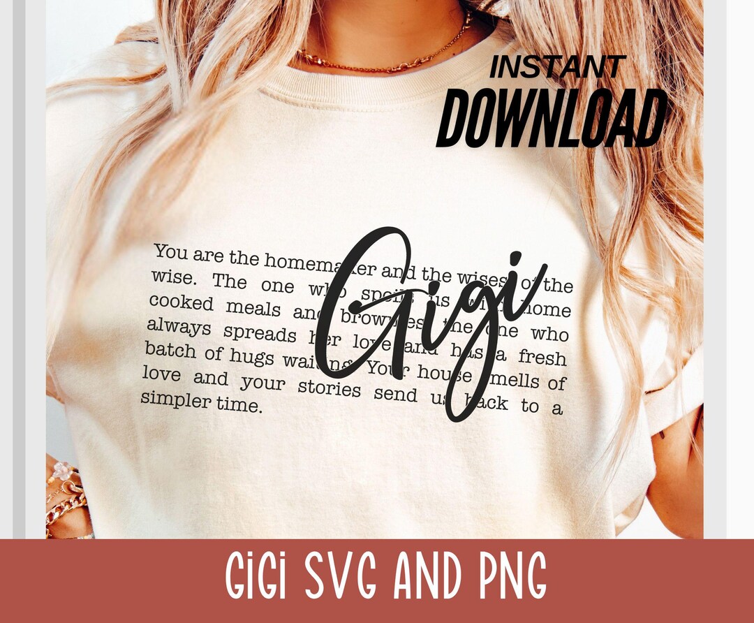 Gigi Definition Heart Felt Text Appreciation Words Svg Png Best Grandma ...