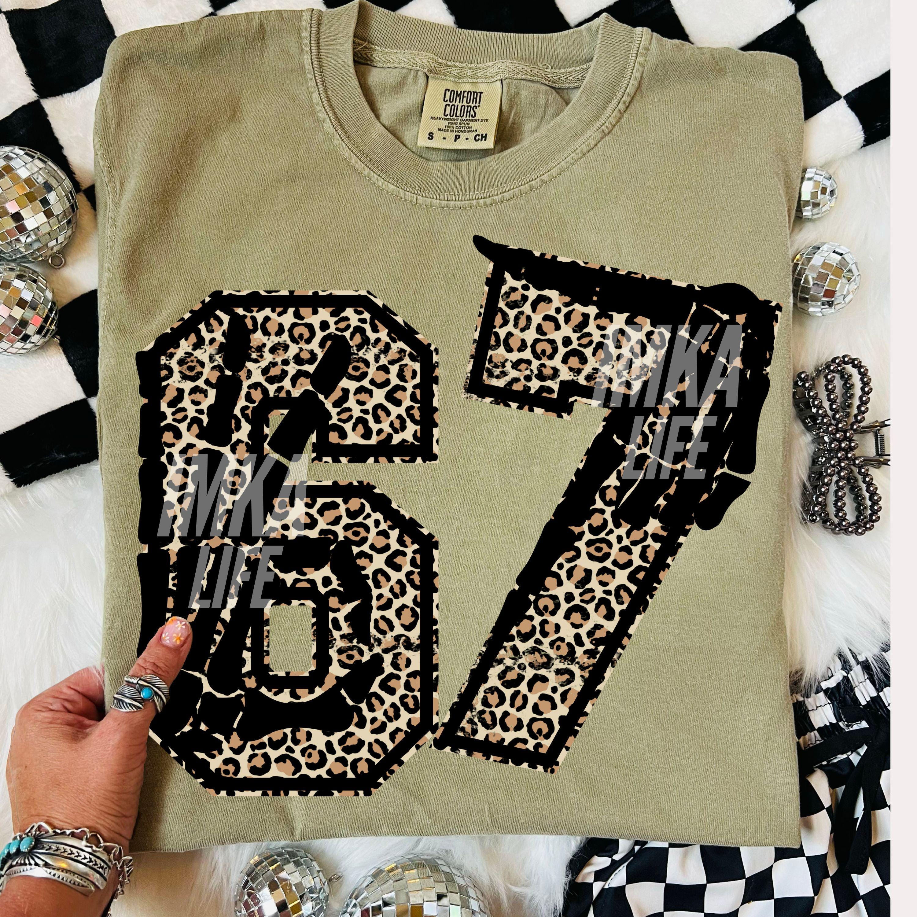 Funny Six Seven 6 7 Leopard PNG Viral Tik Tok Meme Digital Design ...