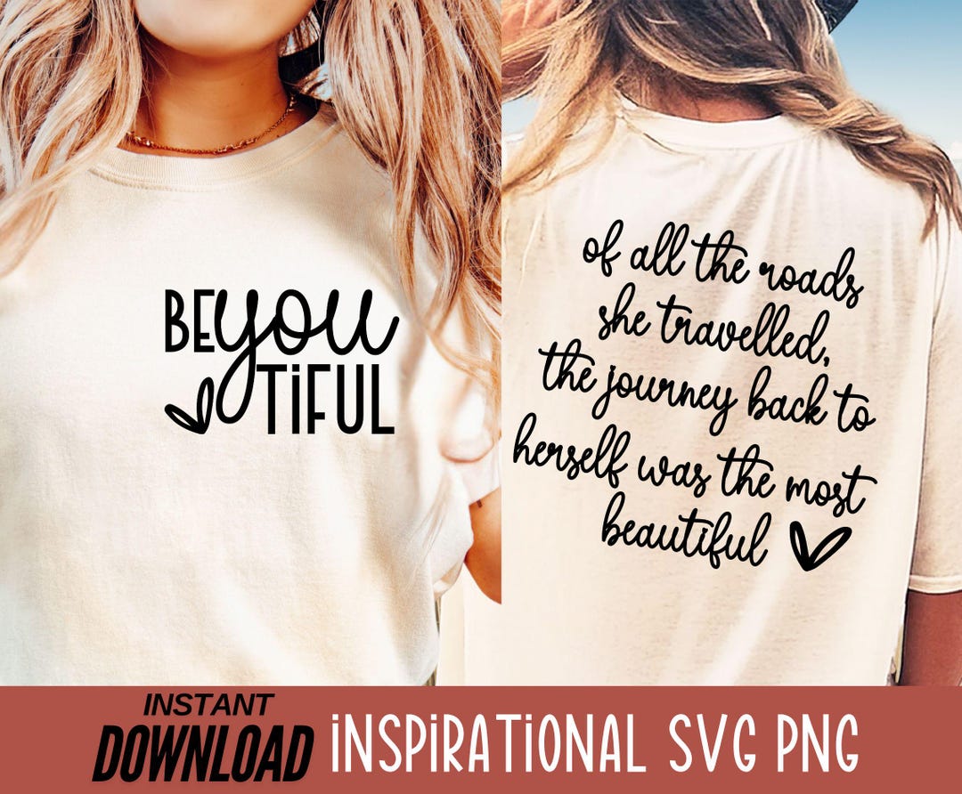 Inspirational Quote Beyoutiful Svg Design Empowerment Strong Woman ...