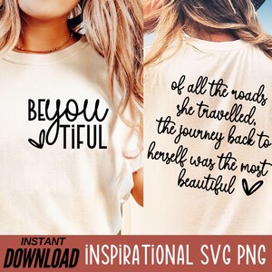 Inspirational Quote Beyoutiful Svg Design Empowerment Strong Woman ...