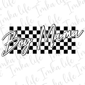 Retro Boy Mama Checkers SVG PNG Checkered Mom Design Mom of Boys ...