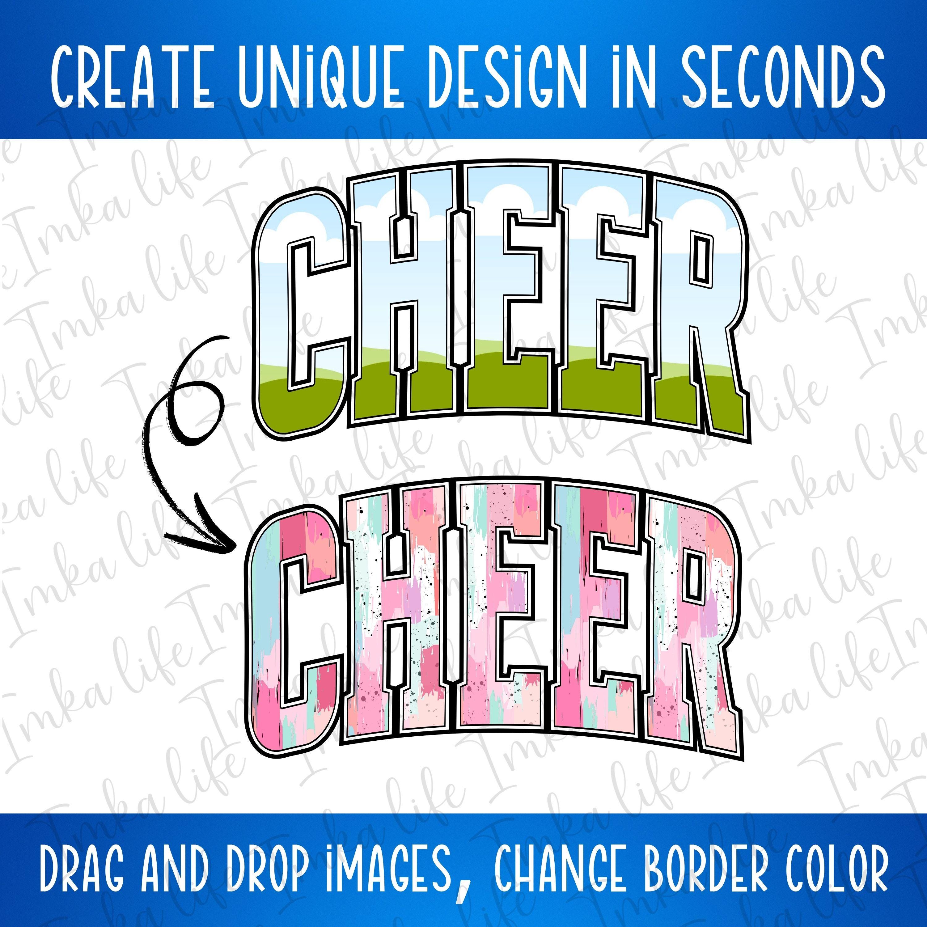 Cheer Varsity Canva Frame Game Day Cheer Leader Frame Football ...